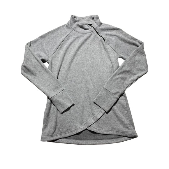 Kyodan | Tops | Kyodan Outdoor Womens M Grey Ribbed Asymmetrical Long ...